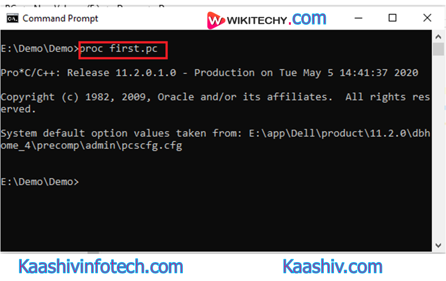 How to compile and run Pro*C Sample Program | Pro*C Tutorial - wikitechy