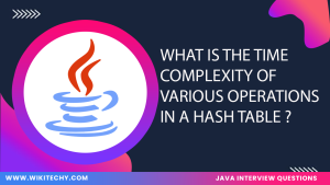 What Is The Time Complexity Of Various Operations In A Hash Table ...