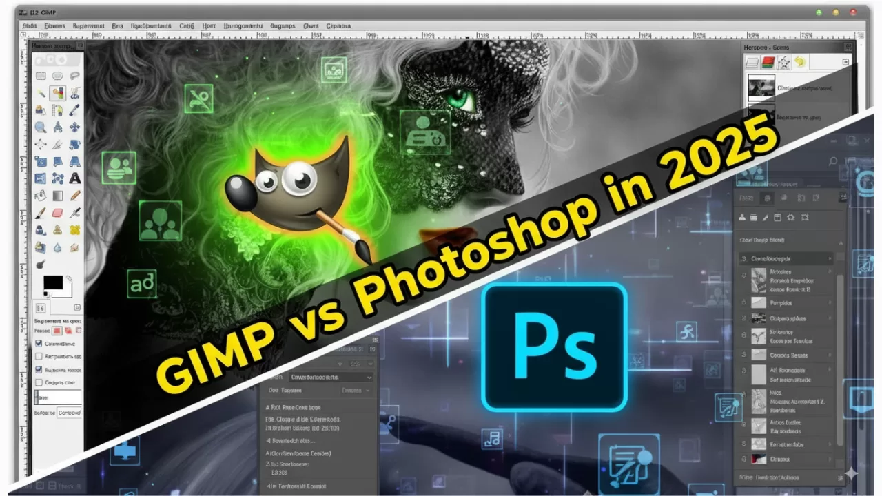 GIMP vs Photoshop 2025: 7 Key Differences You Must Know