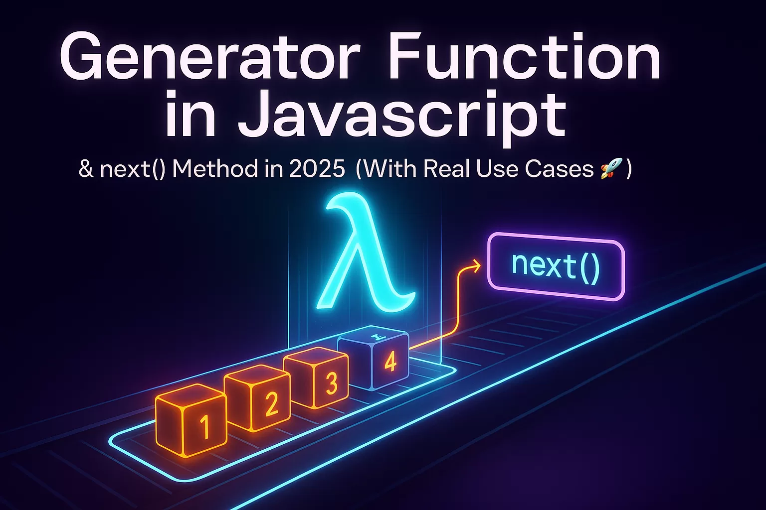 Generator Function in JavaScript & next() Method in 2025 (With Real Use Cases 🚀) - Wikitechy